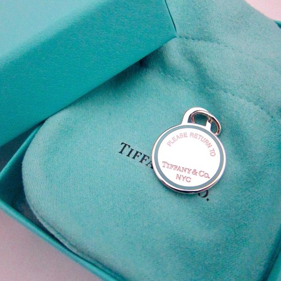 Jewelry | Tiffany Co Rtt Return To Tiffany Round Tag Pendant Blue Charm ...